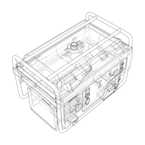 Container type generator drawing Royalty Free Vector Image