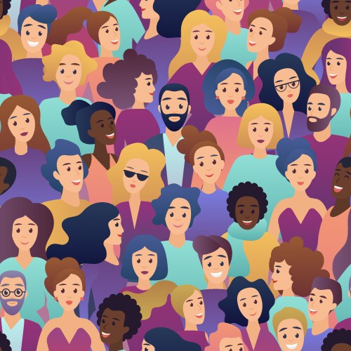 People talking seamless pattern background Vector Image
