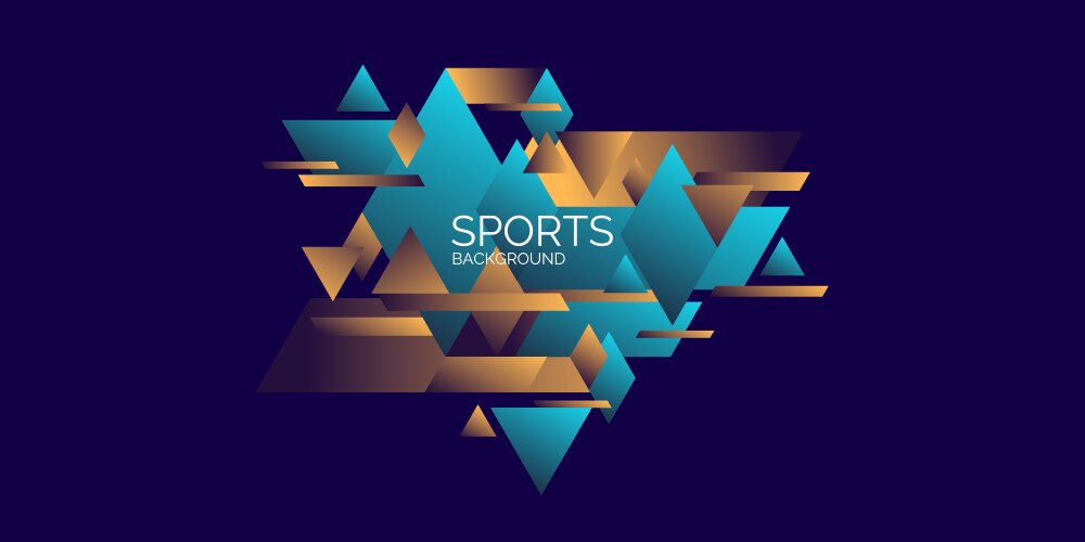 Sports poster abstract background with geometric Vector Image