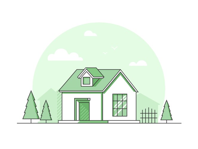 Farm countryside house home farmhouse design Vector Image