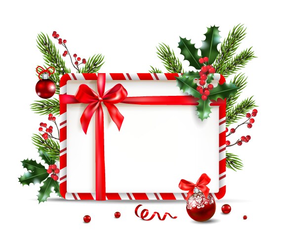 Christmas borders transparent background Vector Image