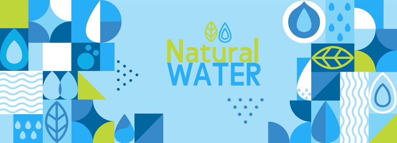 Mineral water promo banner Royalty Free Vector Image