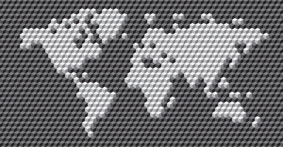 Brick map Royalty Free Vector Image - VectorStock