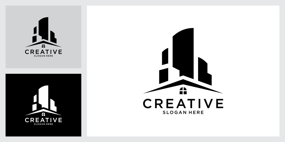 Building idea logo design template real estate Vector Image