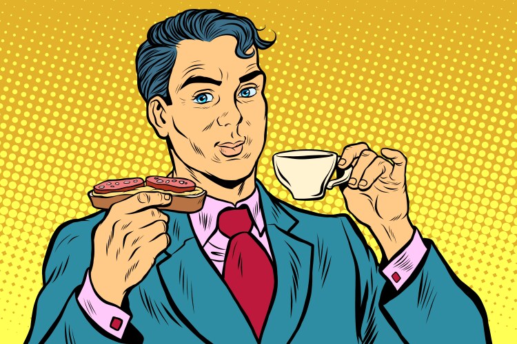 Barista hot coffee Royalty Free Vector Image - VectorStock