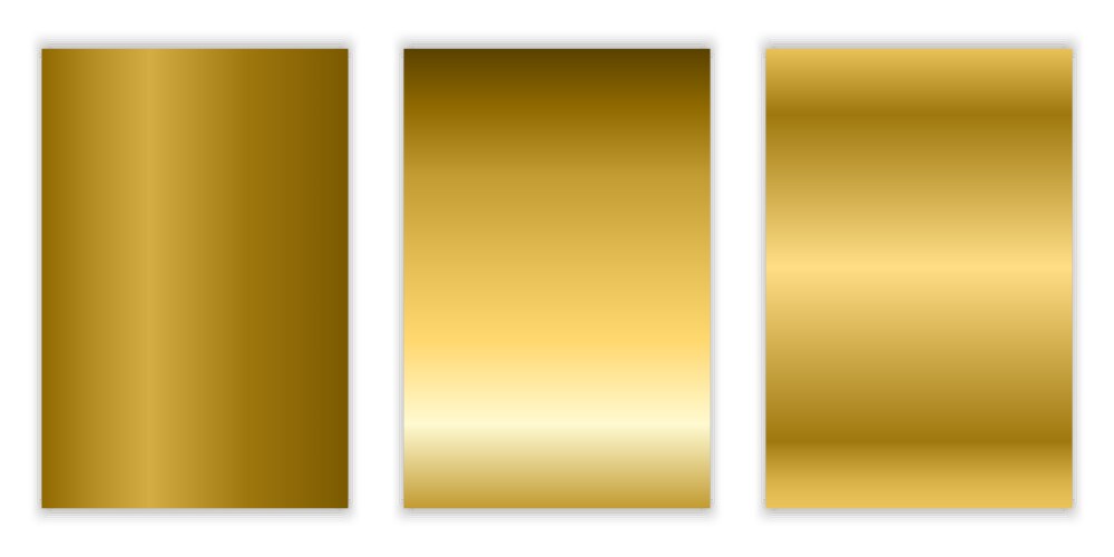 Set of gold gradient banners templates or website Vector Image