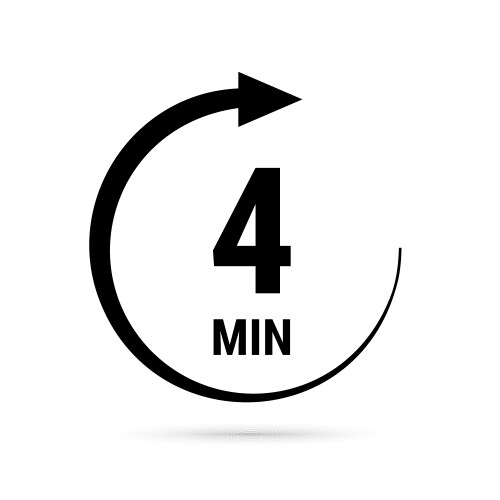 1 minute timer stopwatch or countdown icon time Vector Image