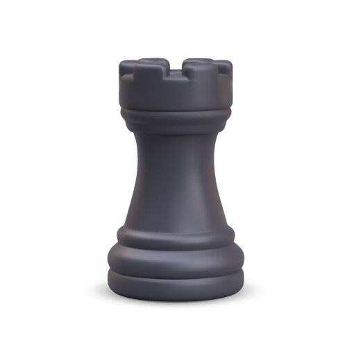 Realistic chess knight pawn rook white Royalty Free Vector