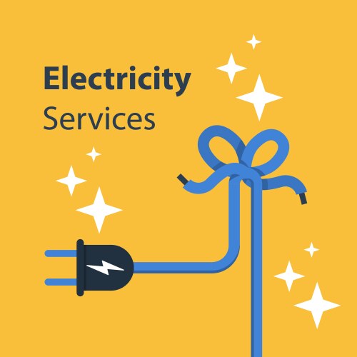 Electricity connection electrical services Vector Image