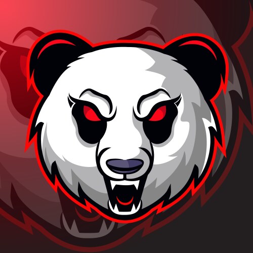 Grizzly gamer esport mascot logo design Royalty Free Vector