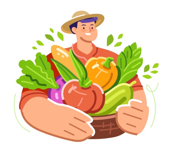 Harvest of vegetables Royalty Free Vector Image