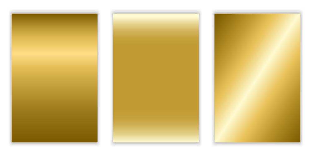 Gold and silver texture gradient background set Vector Image