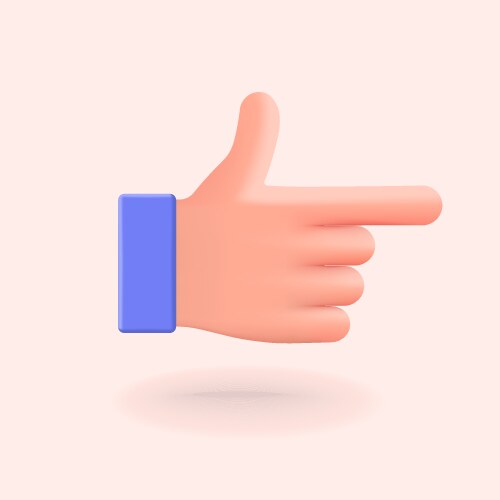 Pointing finger hand Royalty Free Vector Image