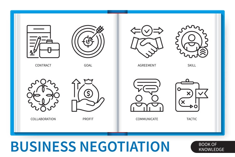 Negotiations employees finding consensus Vector Image
