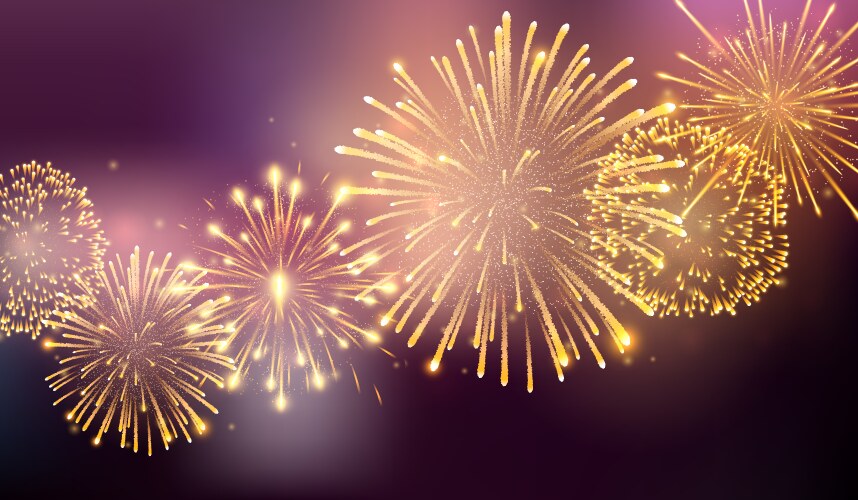 Fireworks sparkling background Royalty Free Vector Image