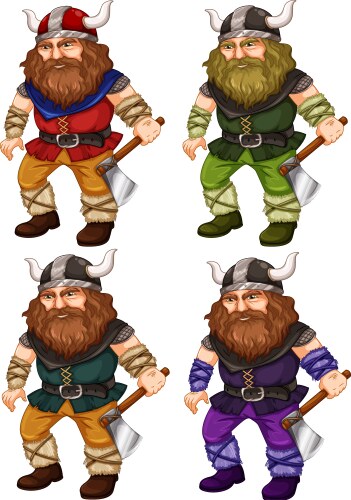 Four dwarves Royalty Free Vector Image - VectorStock