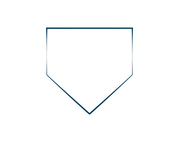 Baseball home plate icon template Royalty Free Vector Image