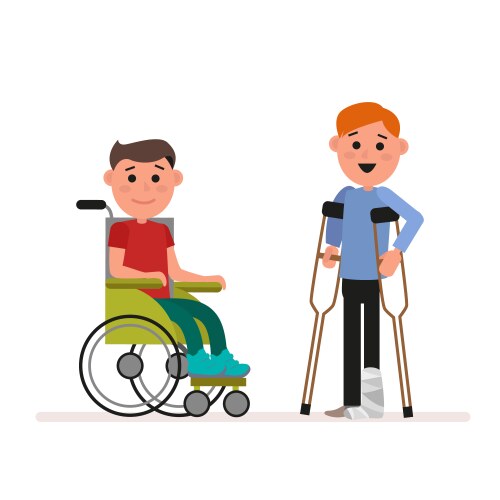 Cartoon Disabled Children Vector Images (over 1,100)