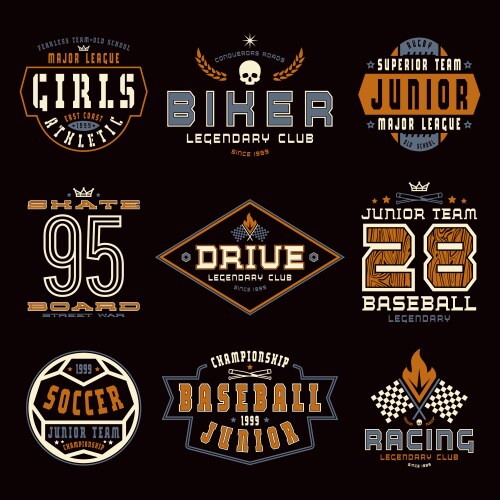 Sport champion or champions league emblem Vector Image