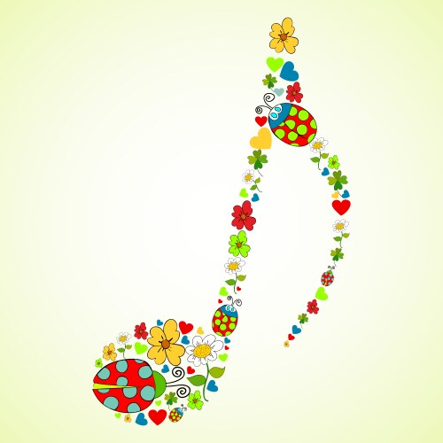 Spring music background Royalty Free Vector Image