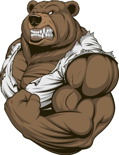 Strong bear Royalty Free Vector Image - VectorStock