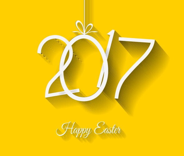 Happy 2017 easter modern and elegant background Vector Image