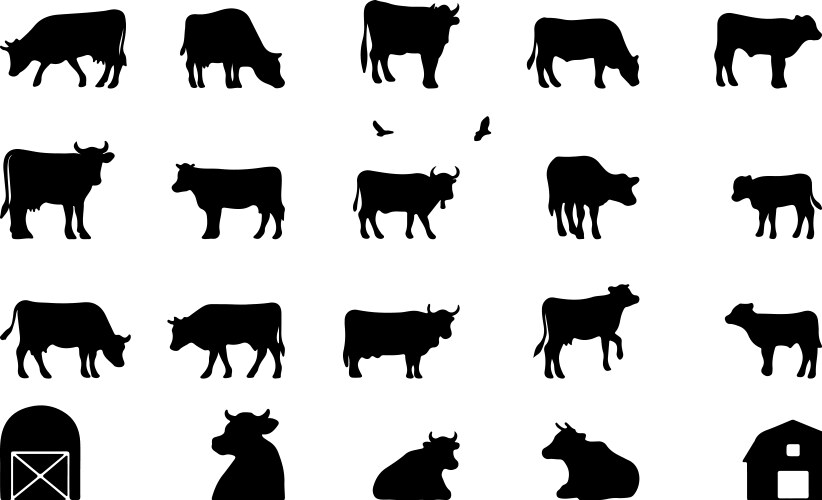 Cattle Grazing Icon Vector Images (over 2,100)