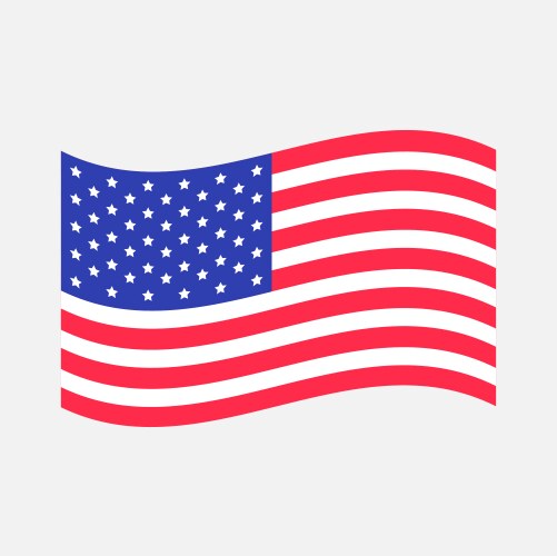 American waving flag Royalty Free Vector Image