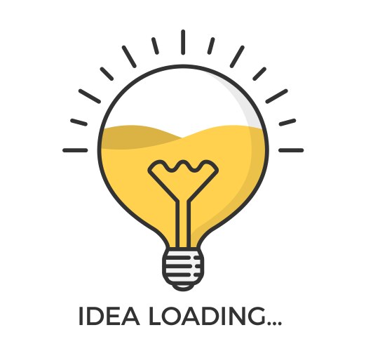 Bulb light and pencil creative idea concept vect Vector Image