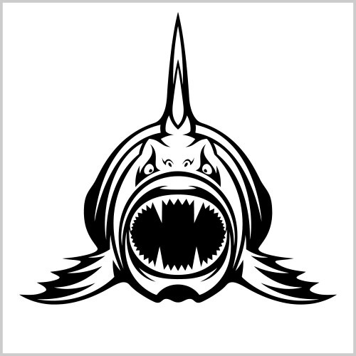 Cartoon monster fish Royalty Free Vector Image
