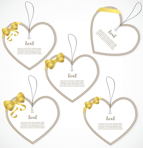 Tags set contours Royalty Free Vector Image - VectorStock