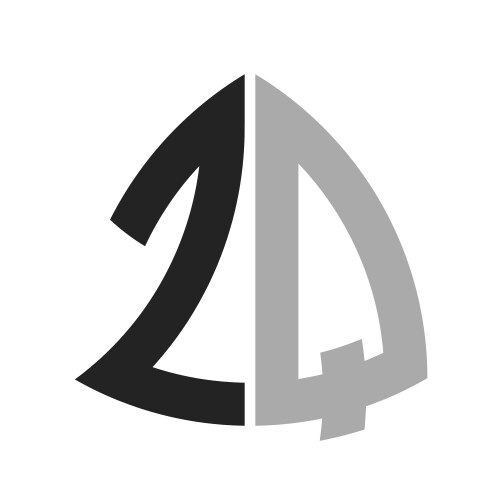 Modern letter zq logo for corporate business Vector Image