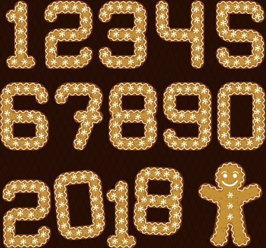 Gingerbread Numbers Vector Images (over 1,100)