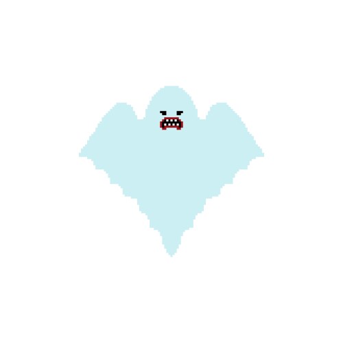 Ghost pixel art pattern seamless spooky cartoon Vector Image