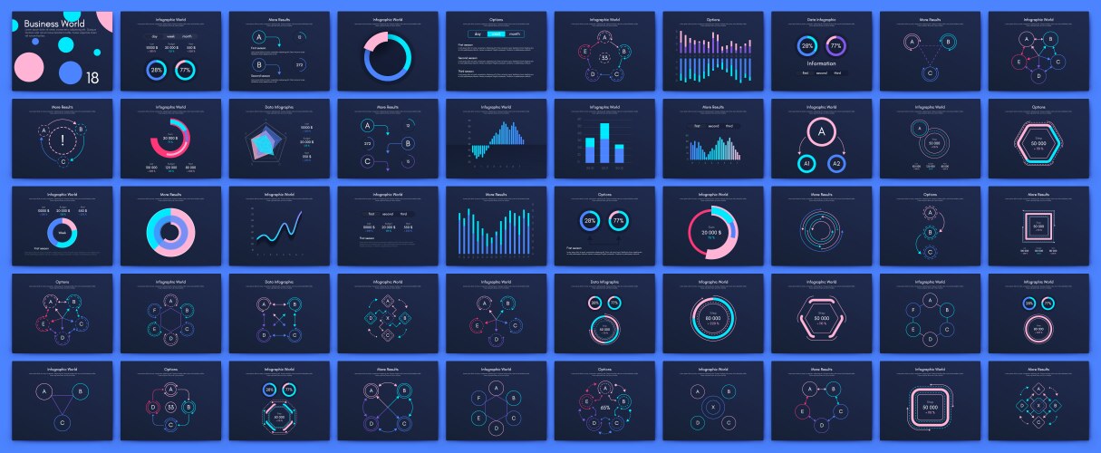 Infographic brochure elements for business Vector Image