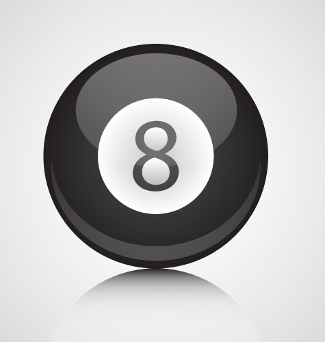 Magic 8 ball eight isolated Royalty Free Vector Image