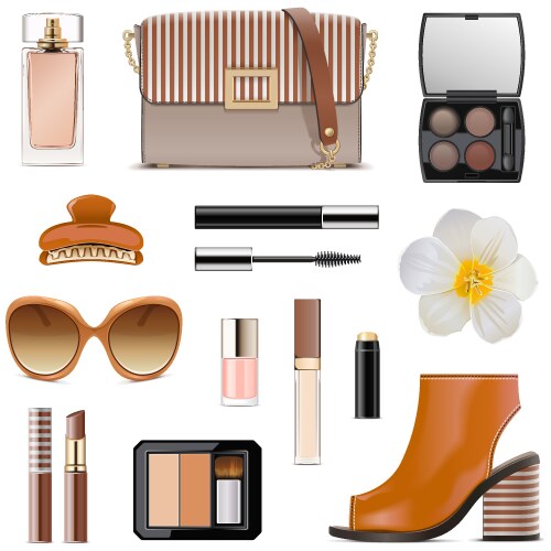 Fashion accessories set Royalty Free Vector Image