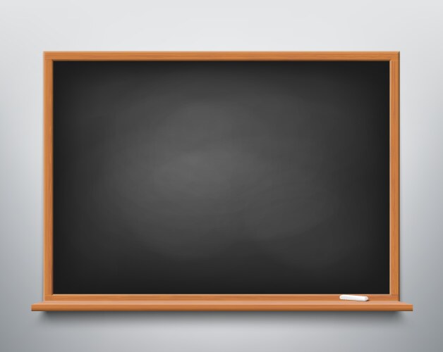 Blackboard with wooden frame Royalty Free Vector Image