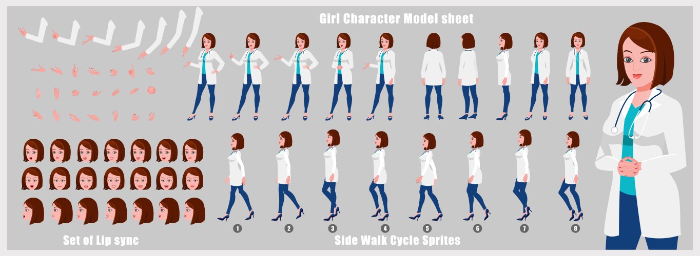 Character Model Sheet Vector Images (over 250)