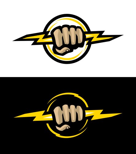 Zeus lightning insignia Royalty Free Vector Image