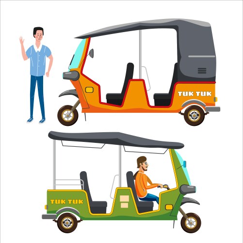 Auto rickshaw blueprints Royalty Free Vector Image