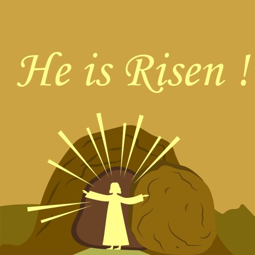 Poster sketch with easter cave and crosses Vector Image