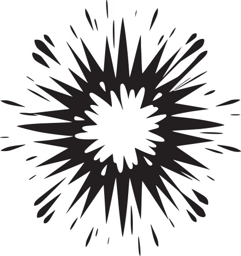 Sunbirst logo explosion light rays in decorative Vector Image