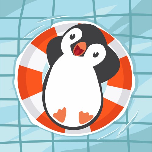 Rubber swimming ring pink lifesaver summer Vector Image