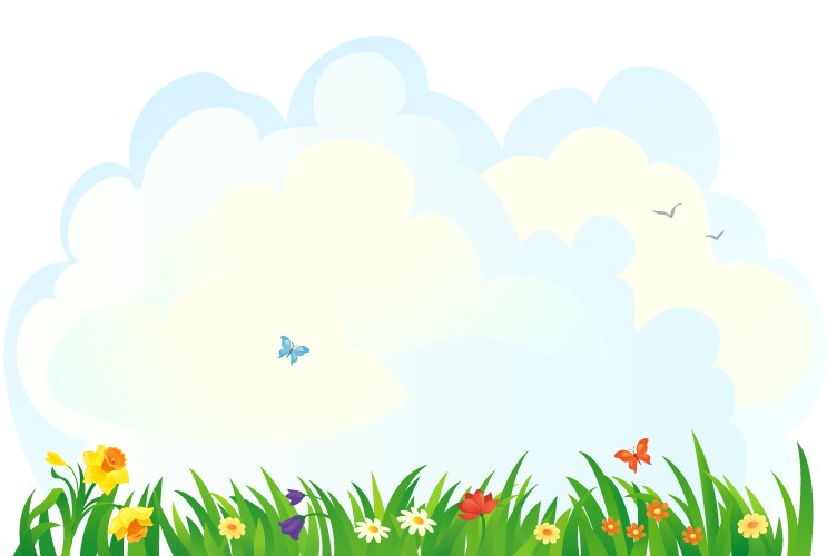 Grass Sky Cartoon Background Vector Images (over 21,000)