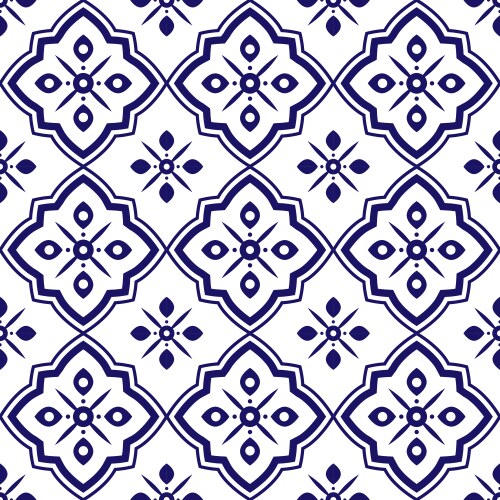 Portugal seamless pattern vintage mediterranean Vector Image