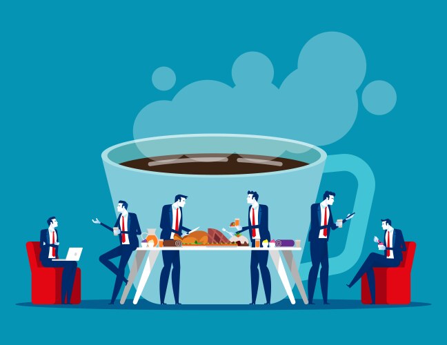 Relax at work coffee break Royalty Free Vector Image