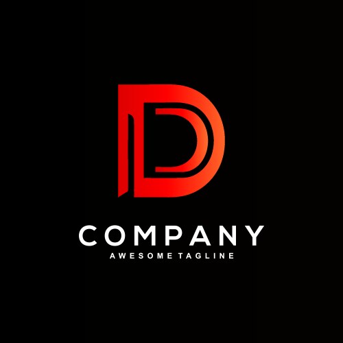 Letter d logo design Royalty Free Vector Image