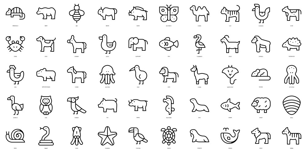 Animals Outlines Vector Images (over 390,000)
