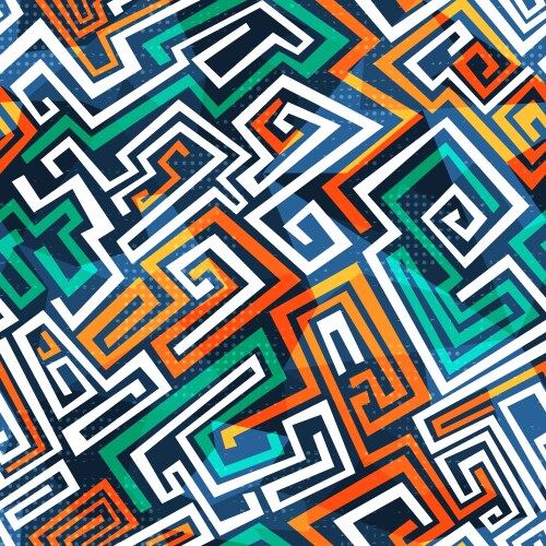 Diagonal white maze seamless pattern Royalty Free Vector